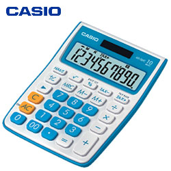 CASIO 商用桌上小型計算機 MS-10VC-BU 藍色 卡西歐~可愛野菜機 - myepson 台灣愛普生原廠購物網站